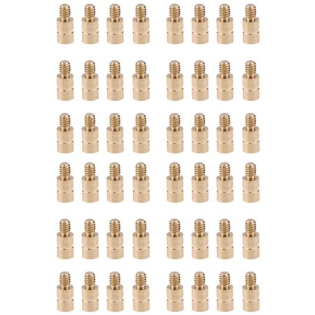 48 Pieces 25 Grain Brass Weight Screw Arrow Point Inserts Archery ...