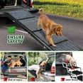 Furggis 71" & Widest 20" Dog Car Ramp,Foldable Dog SUV & Truck Ramp ...