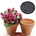 100 Pieces Flower Pot Hole Mesh Pads 4.5cm Diameter Round Bonsai Pot ...
