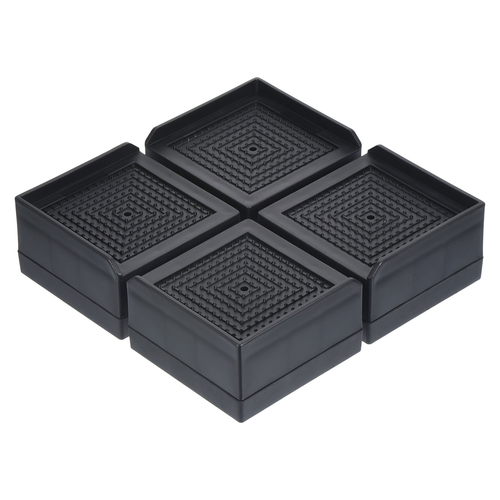 Uxcell 1.5 Inch Furniture Risers Square Bed Lifters Adjustable ...