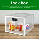 JLLOM Large Capacity Medicine Storage Box, Refrigerator Safe, Clear ...