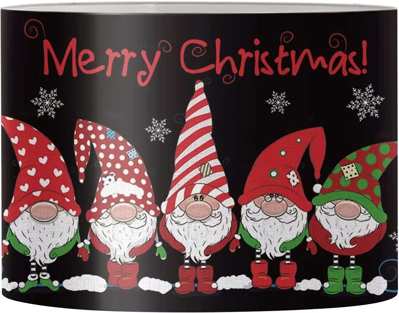 NETILGEN Merry Christmas with Santa Claus Farmhouse Lamp Shade Home ...