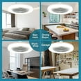 Inadays LED Bright Button Ceiling Fan with Lights and Remote Control ...