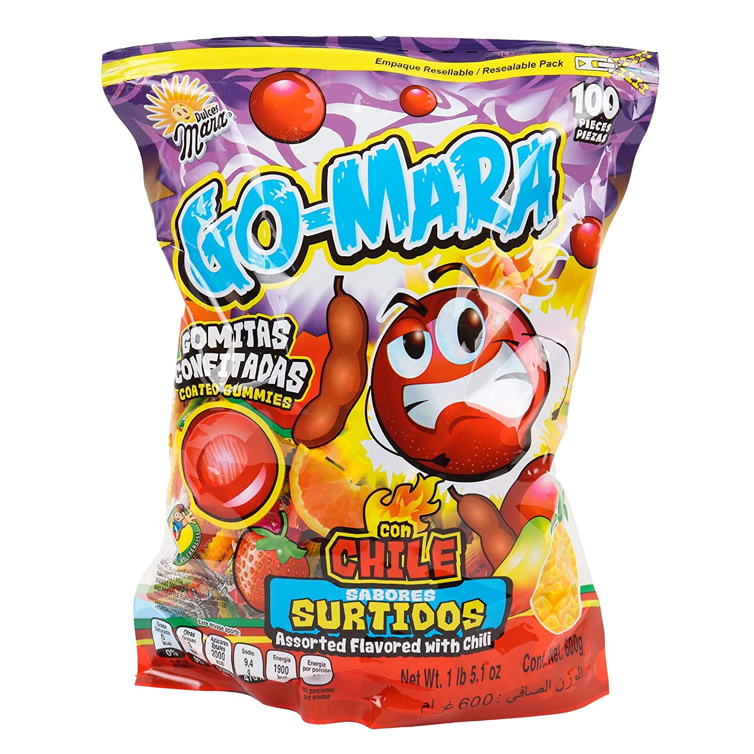 Dulces Mara Go-Mara Surtido Assorted Flavor Mexican Candy (2 x 1 lb. 5. ...