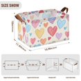 Colorful Hearts Pattern Collapsible Storage Bin Open Home Shelf Basket ...