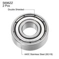 S696ZZ Stainless Steel Ball Bearing 6x15x5mm Double Metal Shielded S682 ...