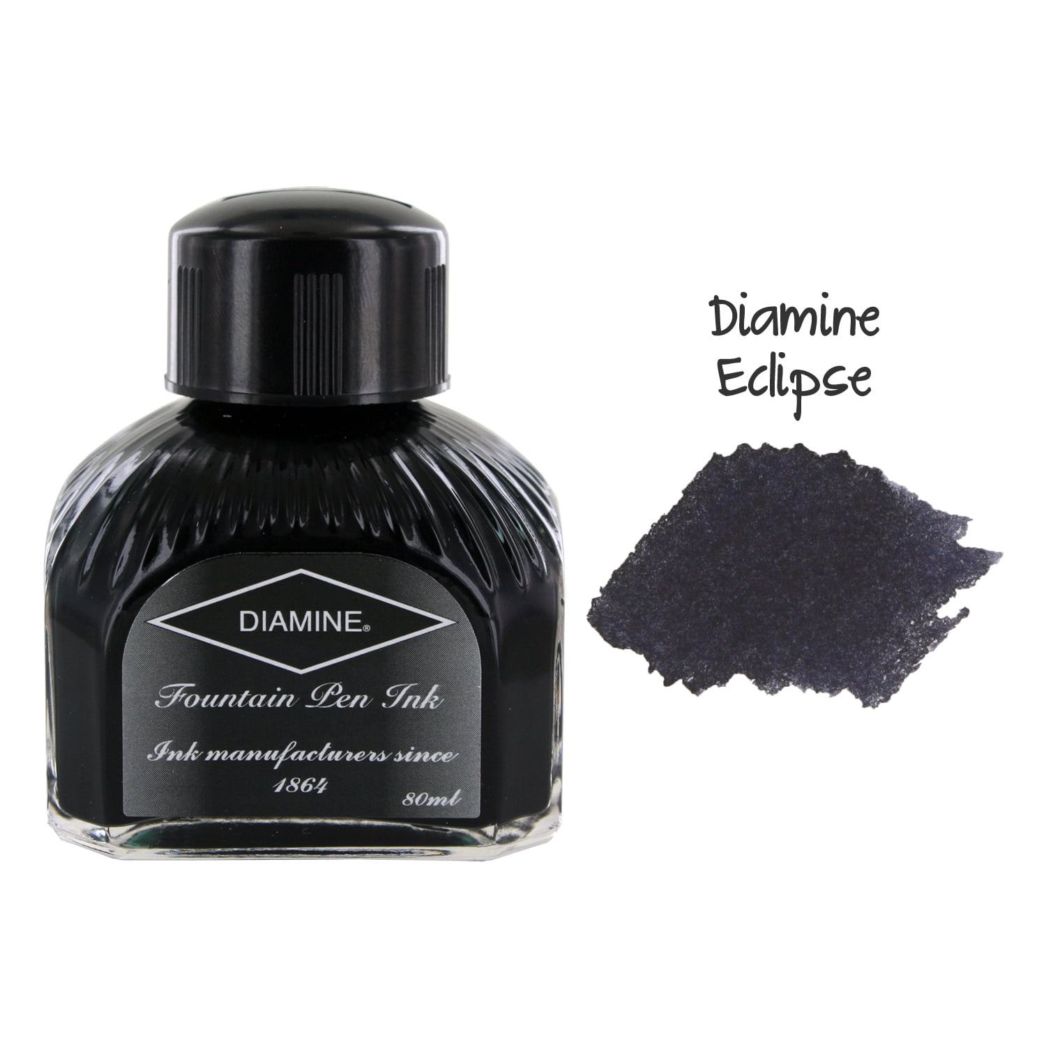 Diamine Fountain Pen Bottled Ink, 80ml - Eclipse (Black) - Walmart.com