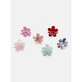 Justice Girls Multi Marbled Flower Claw Hair Clips, 6-Piece Set ...