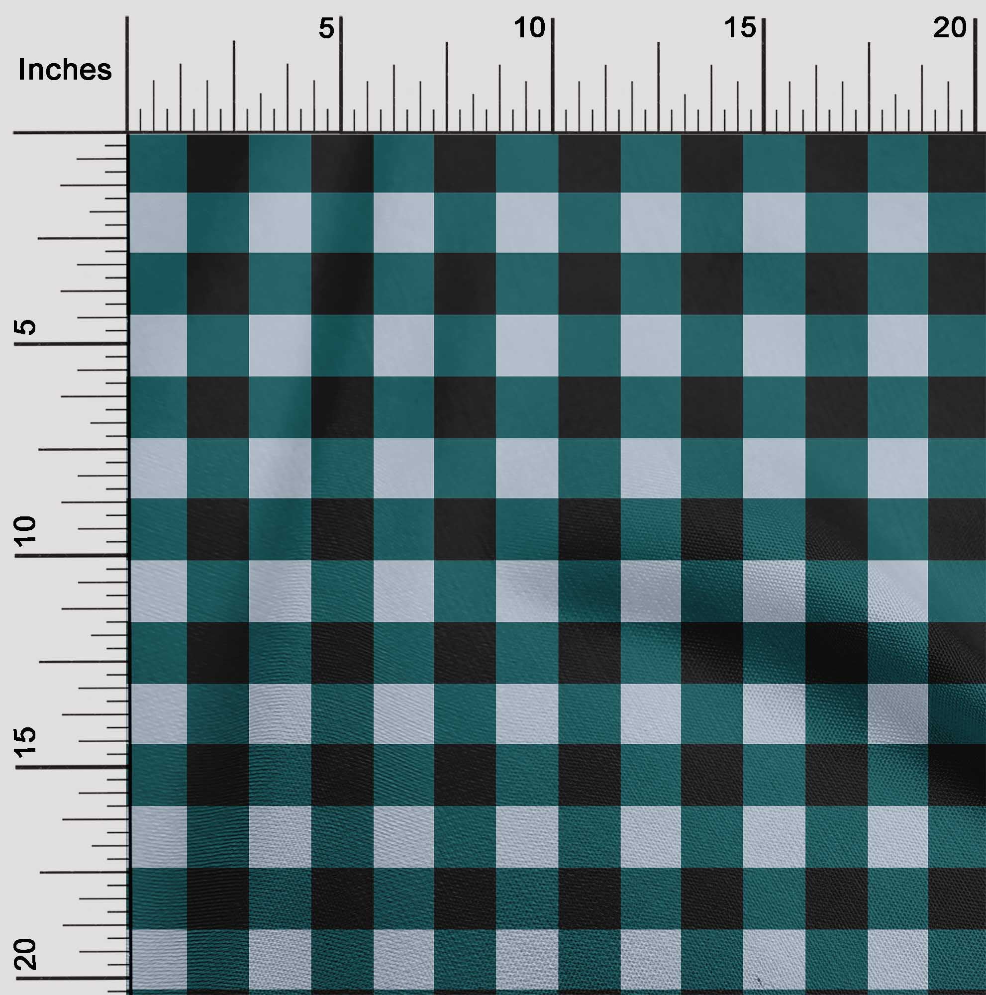 oneOone Viscose Jersey Fabric Gingham Check Print Fabric BTY 60 Inch ...