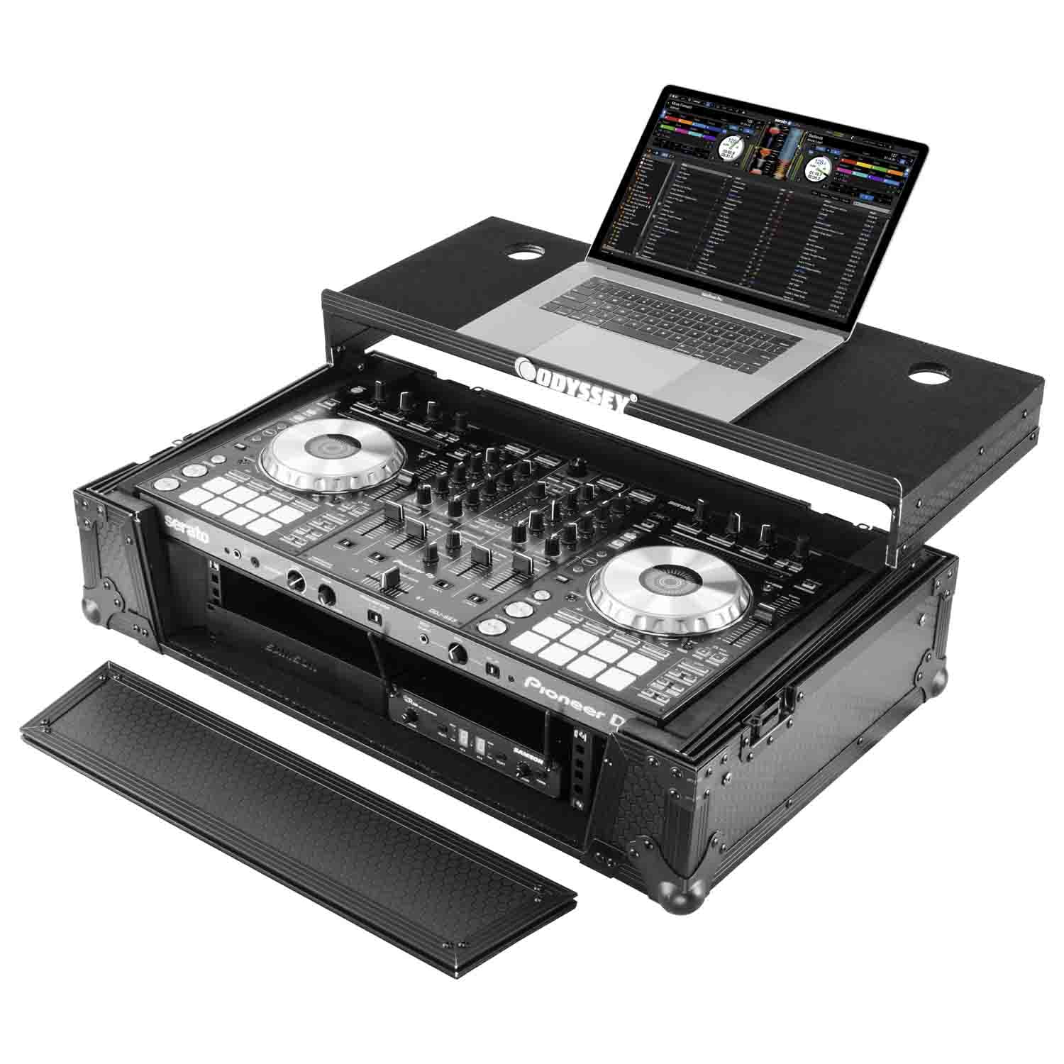 Odyssey 810196 Industrial Board Glide Style 2U DJ Case for Pioneer DDJ ...