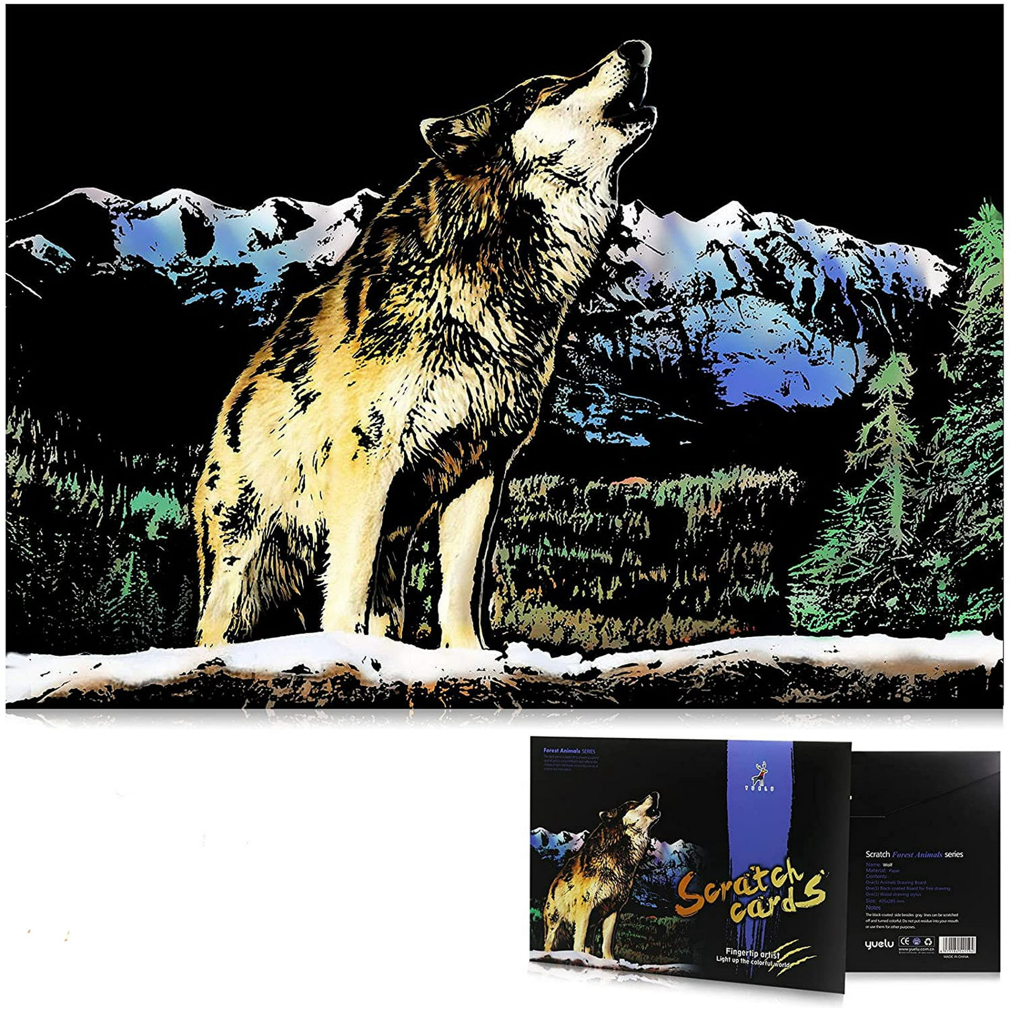 Scratch Art Animals Colorful