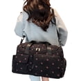 Women Travel Corduroy Sports Duffle Bag with Small Pouch Cute Overnight ...