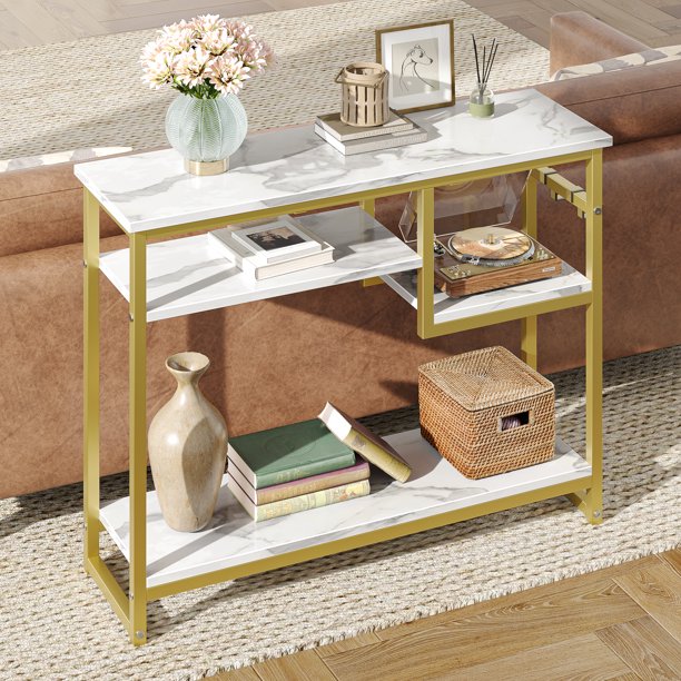 Bestier Narrow Console Table Buffet Sideboard Side Desk Entryway Table ...