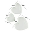DecMode White Ceramic Slanted Heart Wall Decor with Varying Sizes (3 ...