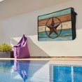 Barn Star Outdoor TV Cover 52 to 55 Inch Turquoise Wood Grain American ...