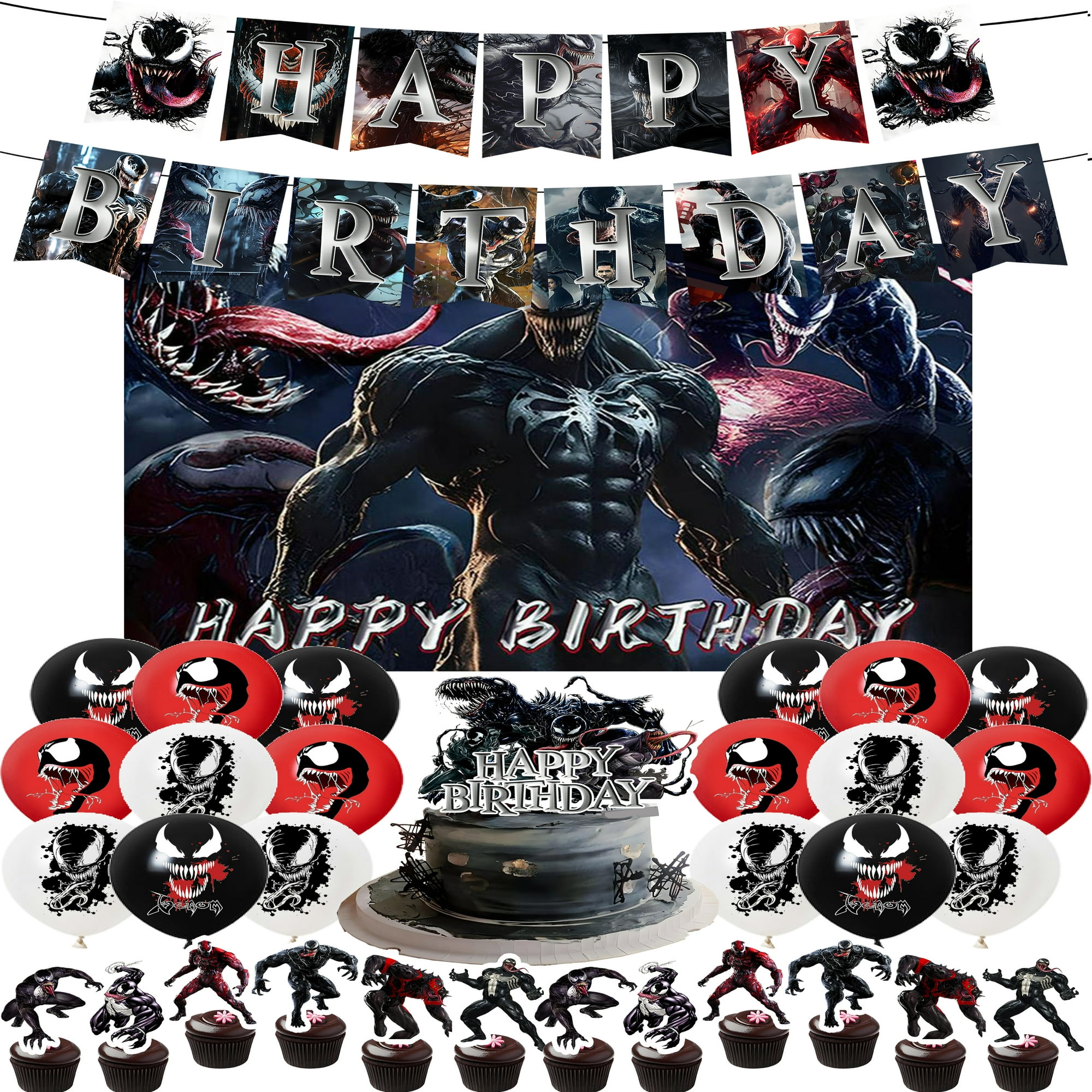 Click here for Whycjxwl Venom Theme Birthday Party Decorations Se... prices