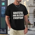 Blessed Men's Casual Graphic Tee Short Sleeve Shirt Black Medium ...