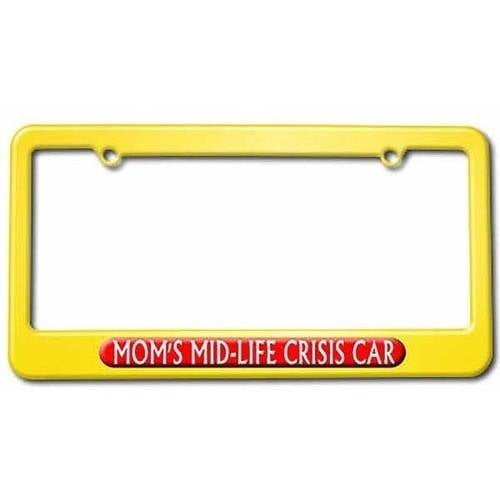 Mom's Midlife Crisis Car, Funny License Plate Tag Frame, Multiple ...