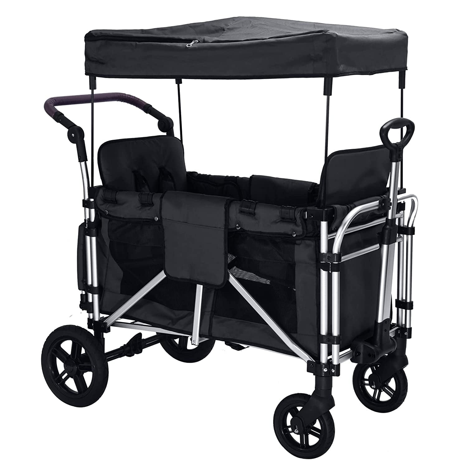 Linor Stroller Wagon for 2 Kids, Wagon Cart Featuring 2 High Seat with ...