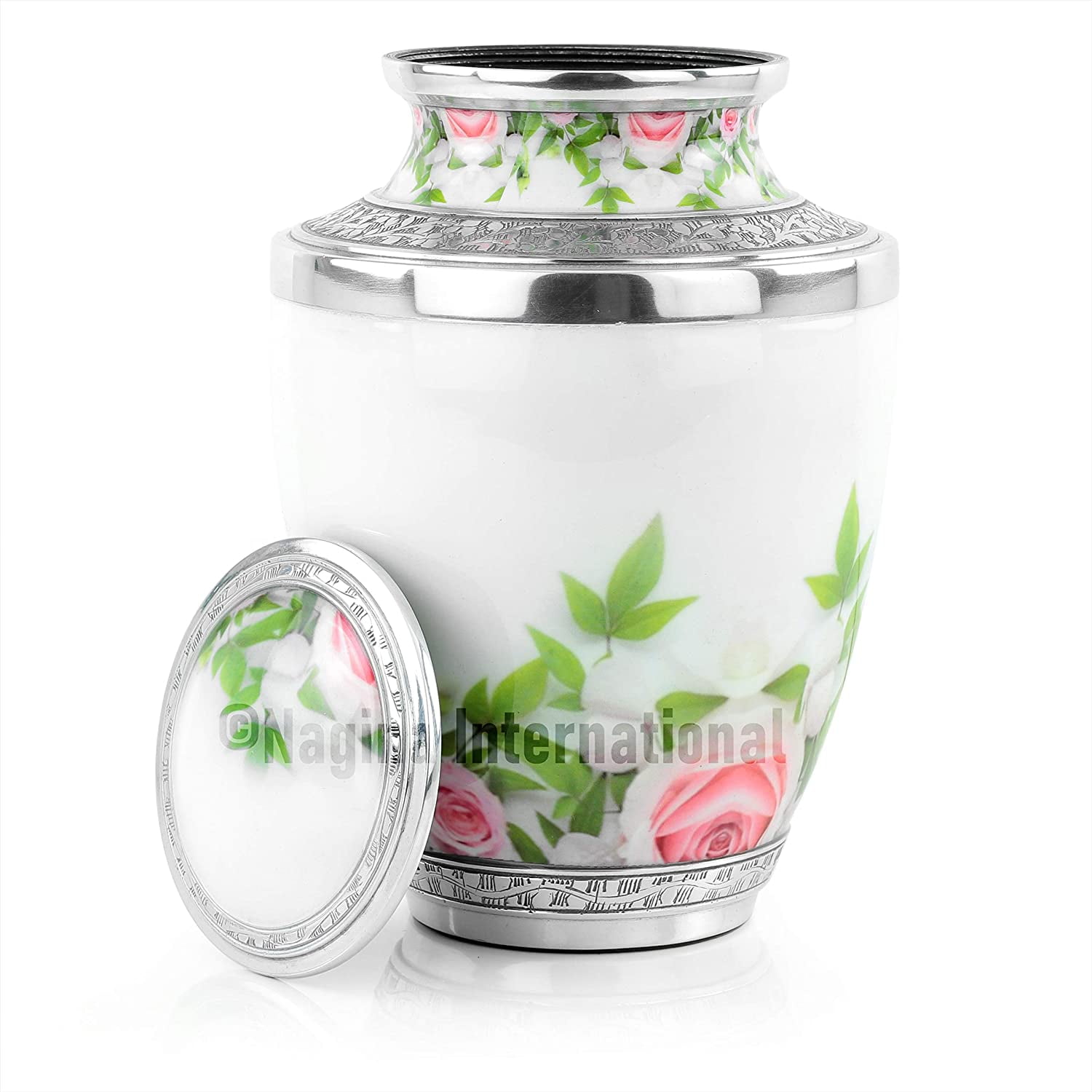 10" Aluminum Metal Cremation Urn for Cremated Human Ash Remains Storage ...