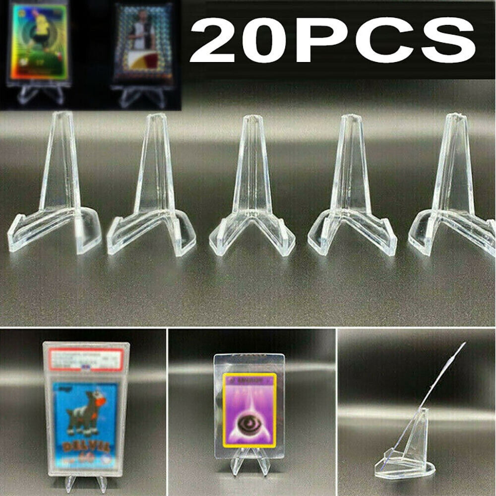 Card Stand-10/20pcs(Clear)- Trading Card Display Stand-Sports Card ...