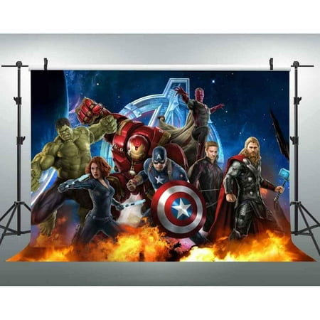 7x5ft Marvel Avengers Union Backdrop for Birthday Background ...