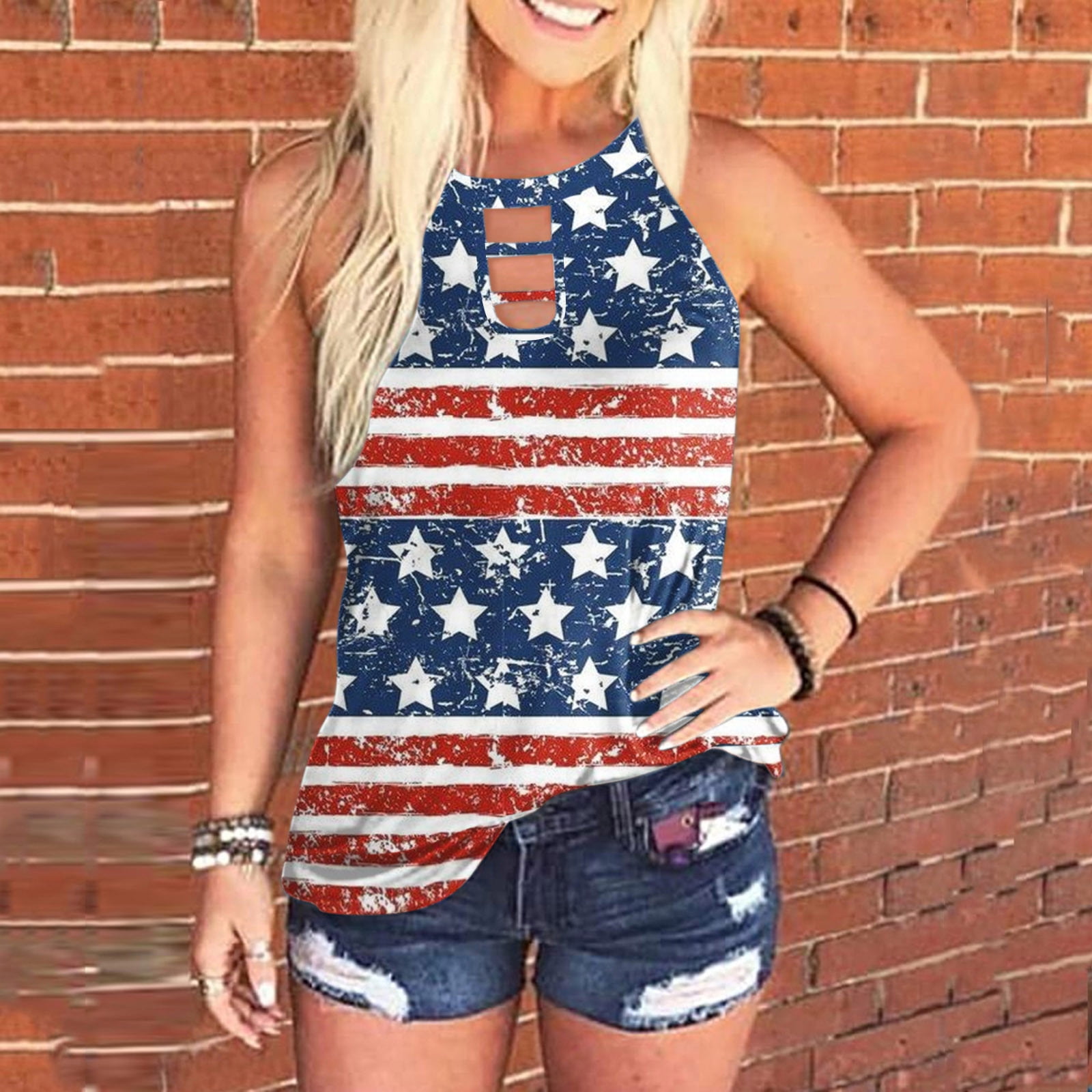 American Flag Tank Tops For Women