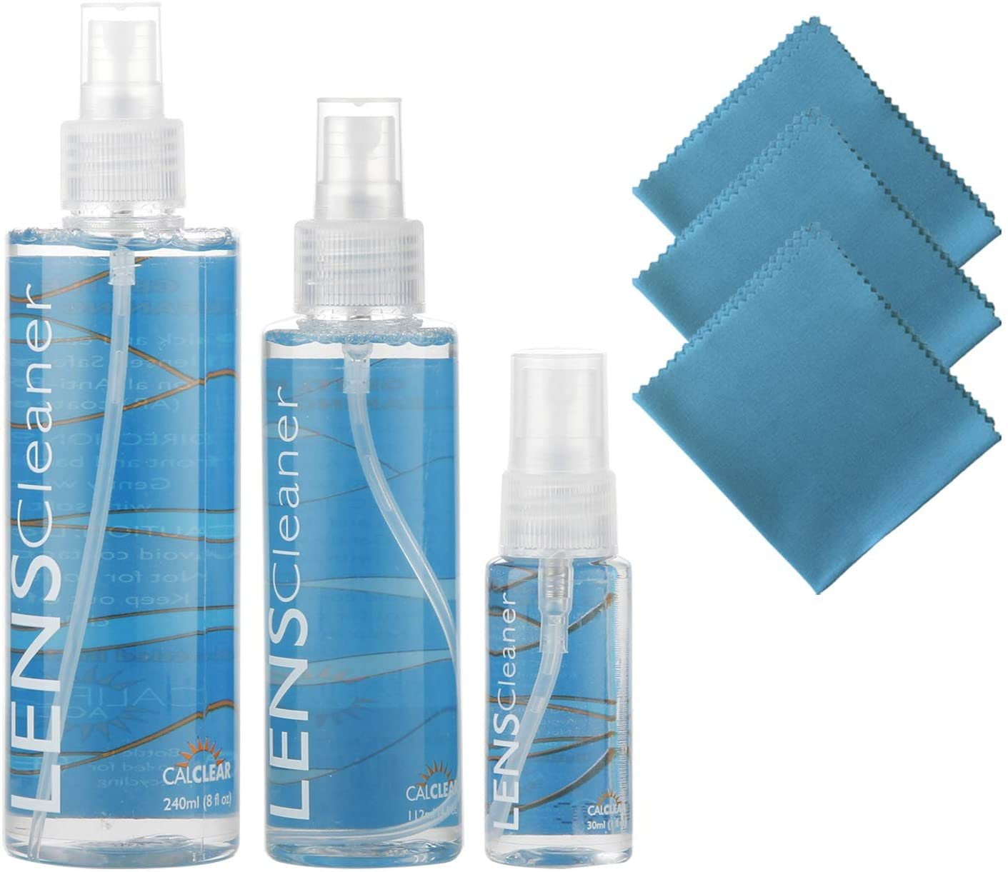 California Accessories Cal Clear Lens Cleaner Spray | 1-8oz + 1-4oz + 1 ...