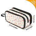 ALAZA Cherry on Ice Cream Pencil Case Bag Large 3 Compartment Pen Pouch ...