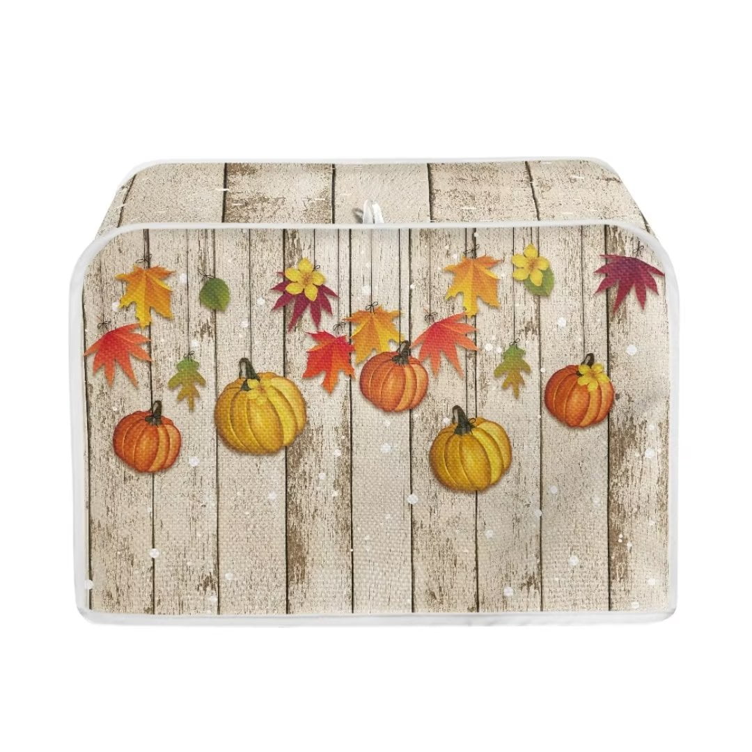 Renewold 4 Slice Toaster Cover Pumpkin Leaf Plank Decorative Bread ...