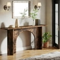 Finmind 63-Inch Farmhouse Console Table, Rustic Entryway Table with ...