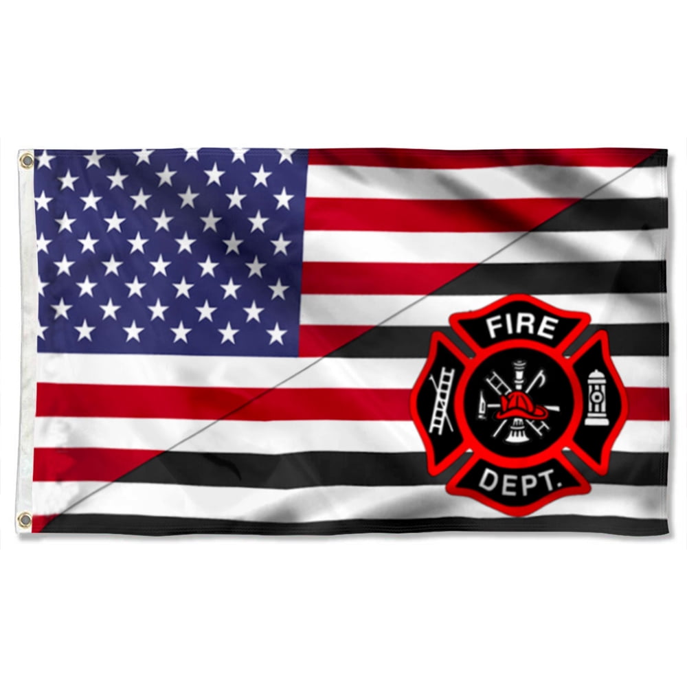 Cayyon Firefighter Flag Firefighter American Grommet Flag 3x5Feet ...