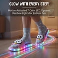 Womens LED Light Up Slippers,Light Up Sandals with Cute Cartoon Eyes ...