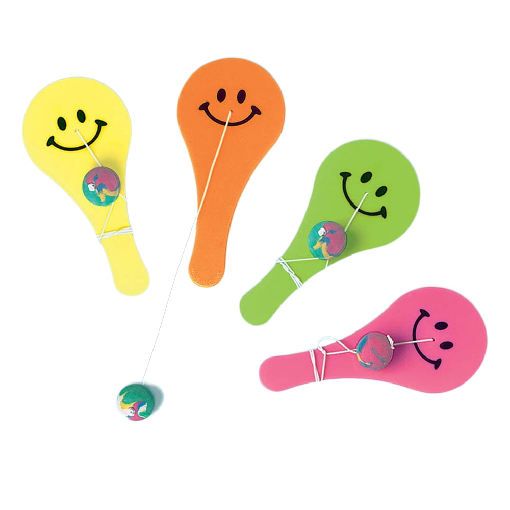Party Favors, 10-Pack, Paddle Balls - Walmart.com