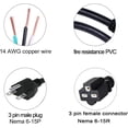 8FT Nema 6-15P/Nema 6-15R Power Extension Cord for Miner,Power Cable ...