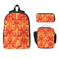 3pcs Casual Daypack 17 Inch Backpack Set Bookbag+Pencil Case+Lunch Bag ...