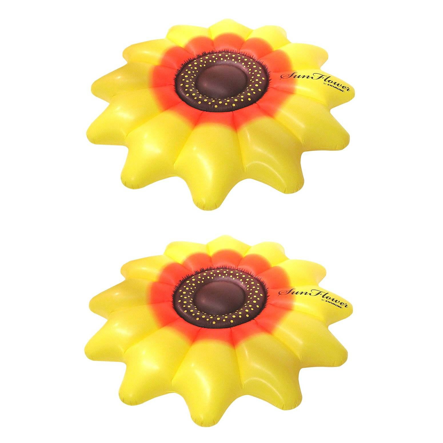 Swimline Giant Inflatable 72" Sunflower Island Swimming Pool Raft Float ...