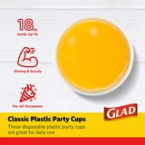 Glad Everyday Disposable 18 Oz. Red Plastic Cups, Strong & Sturdy ...