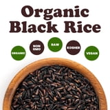 Organic Black Rice, 20 Pounds — Whole Grain Non-GMO Rice, Kosher, Vegan ...