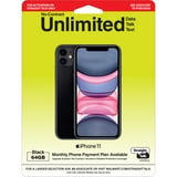 Straight Talk Prepaid Apple iPhone 11, 64GB, Black, Dual 12MP Cameras ...