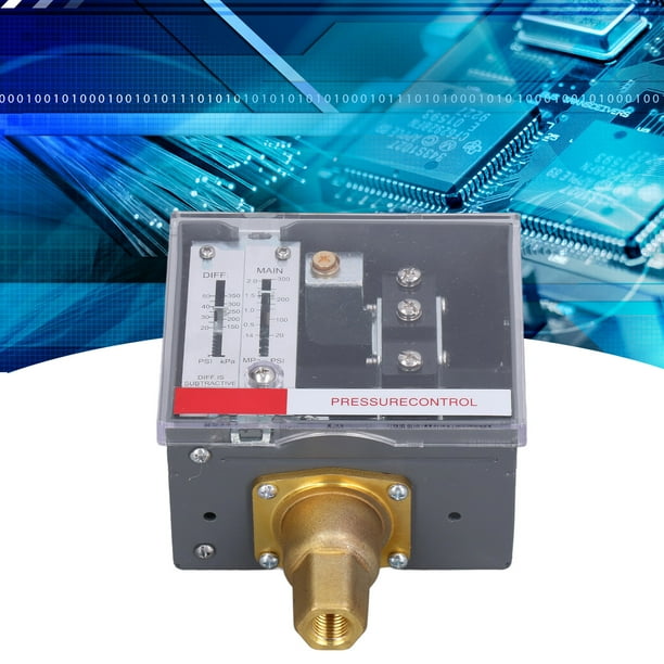 Adjustable Pressure Switch, NPT1/4-18 Multifunctional 20-300psi SPDT Pressures Controller With ...