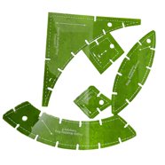 CutRite Double Wedding Ring Quilting Template with Slit'N Sew Method ...