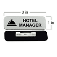 Hotel Manager (Bell) 1 x 3" Name Tag/Badge, Black, (3 Pack) - Walmart.com
