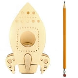 Hello Hobby Paint Your Own Wooden Light-up Rockets, 6 Rockets With Tea ...