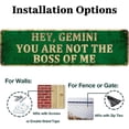 Constellation Tin Sign - Hey, Gemini You're Not the Boss of Me, Funny ...