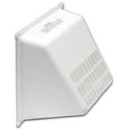 Lambro 143W 4" Plastic Under-Eave Vent, Exterior Dryer Vent with Damper ...