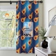 Basketball and Fire Blue Pattern Blackout Curtains,Triple Weaved Fabric ...