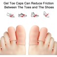 16Pcs Toe Cover Caps, Breathable Gel Toe Sleeves Protectors for Men ...