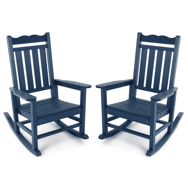 LGHM Outdoor Rocking Chair Set of 2, Porch Rocker 400 Lbs Support Patio ...