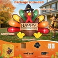 6FT Thanksgiving Inflatables Turkey Decor with Pilgrim Hat & Colorful ...
